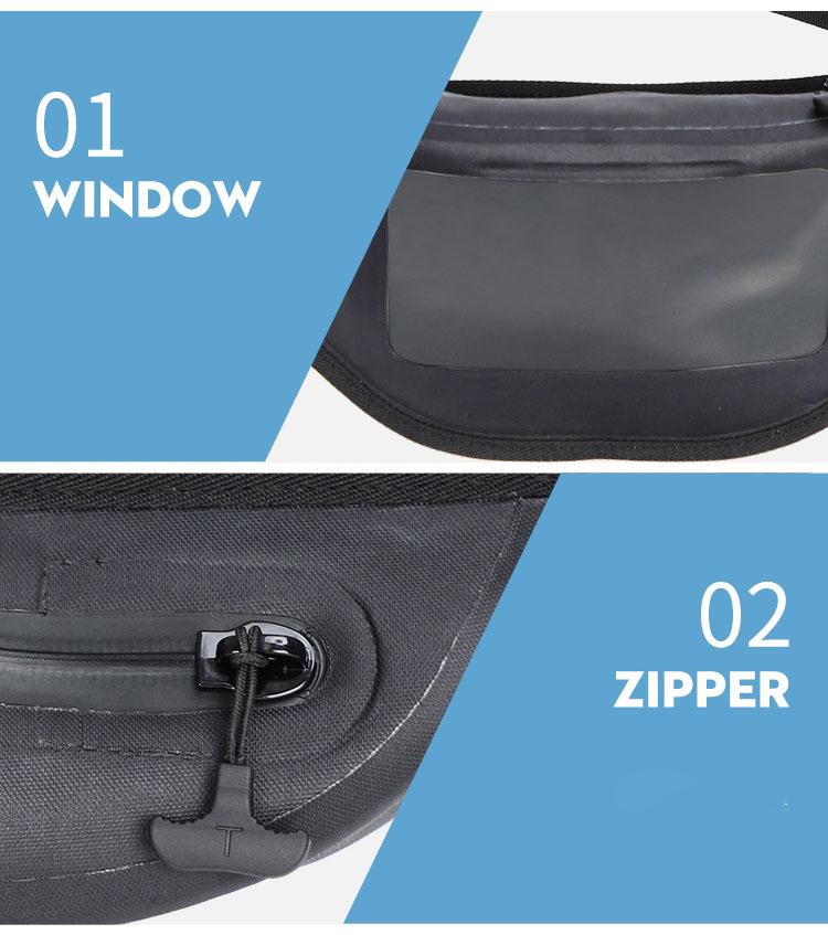 PVC Waterproof fanny pack for swimming sailing kayaking